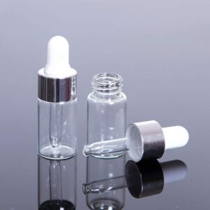 30 Pack,Essential Oils Glass Dropper Bottles,Travel Size Serum Sample Vials,Mini Perfume Clear Bottles with Glass Eye Dropper (3ml)