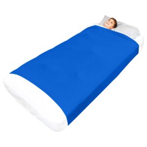 Special Supplies Sensory Bed Sheet for Kids Compression Alternative to Weighted Blankets - Breathable, Stretchy - Cool, Comfortable Sleeping Bedding (Blue, Queen)