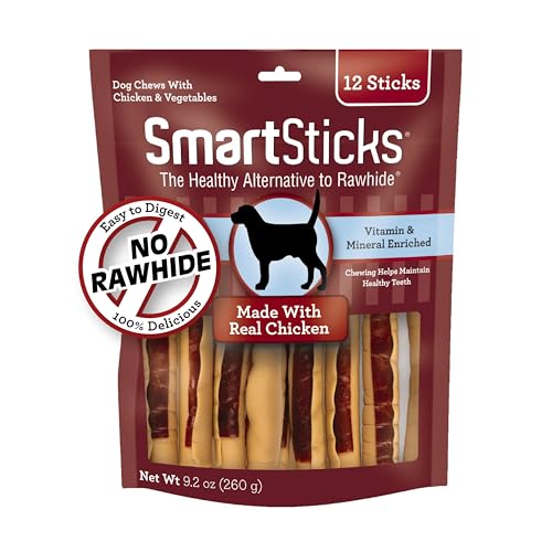 SmartBones SmartSticks, Treat Your Dog to a Rawhide-Free Chew Made With Real Meat and Vegetables