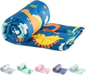 sivio weighted blanket - weighted blanket 5 lbs blue dinosaur, cotton heavy blanket - small size bresthable blanket(36 * 48 inches, 5 lbs)