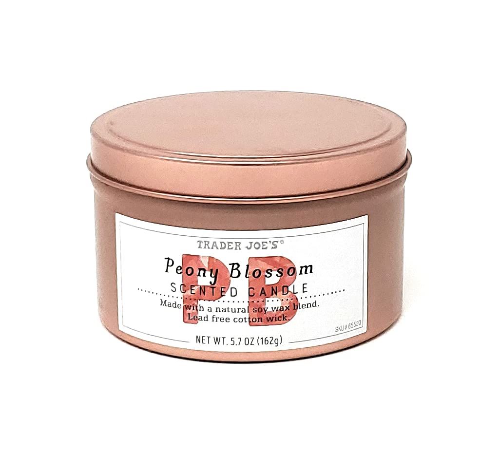 Trader Joe's - Peony Blossom Candle NET WT. 5.7 OZ Each - Set of 2