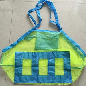 Large Mesh Beach Bag Childrens' Toy Storage Swimming Equipment Storage Bag Laundry Tote Backpack,Stay Away from Sand and Water