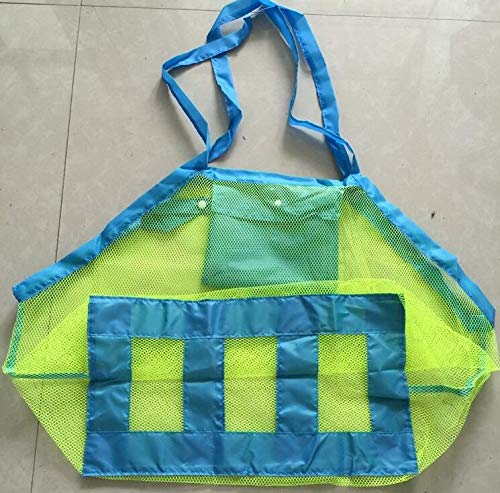 Large Mesh Beach Bag Childrens' Toy Storage Swimming Equipment Storage Bag Laundry Tote Backpack,Stay Away from Sand and Water