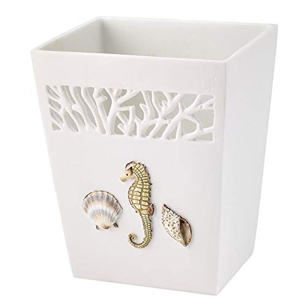 Avanti Linens - Waste Basket, Decorative Trash Can, Guest Bathroom Essentials, Sealife Bathroom Decor (Destin Collection)