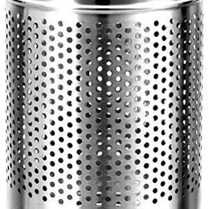 Royal Sapphire Stainless Steel Perforated Open Dustbin Stainless Steel Trash Can Waste Bins for Bathroom, Living Room, Office (10 Liter) (8x8x13 in)