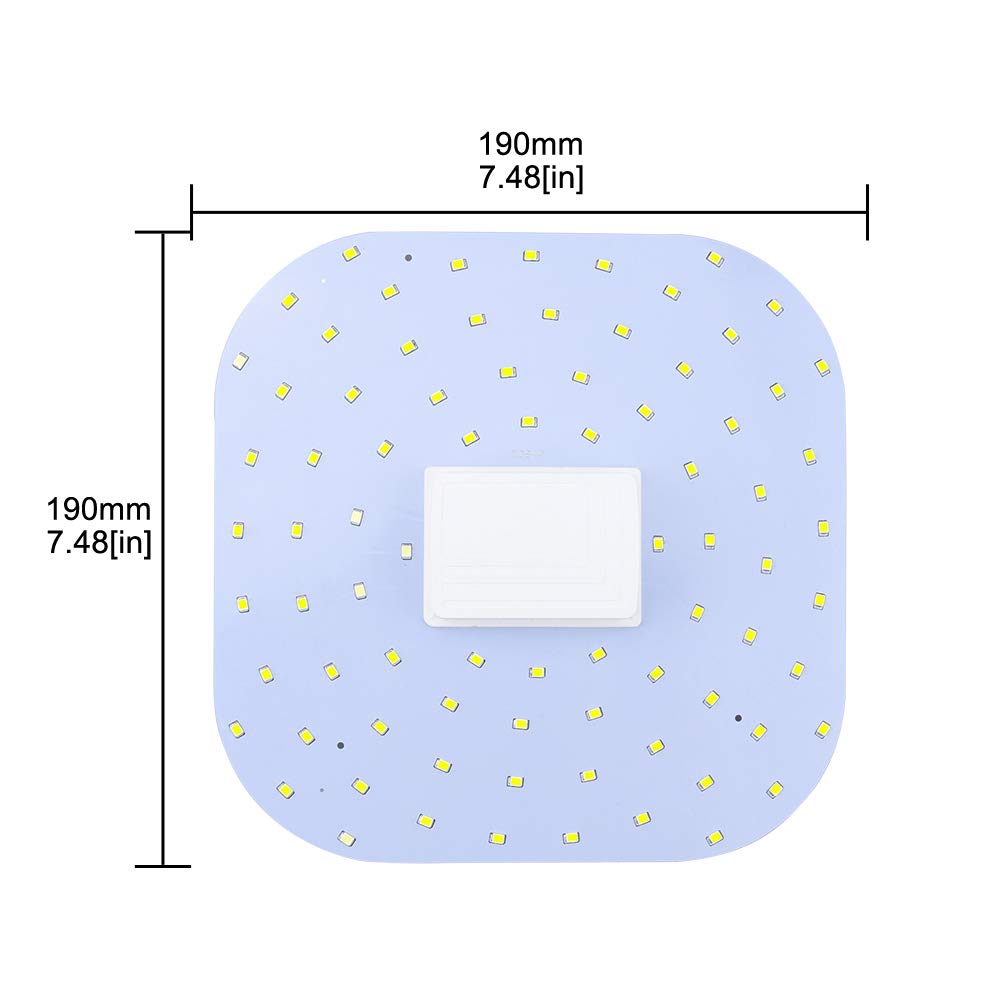 Bonlux 2D Retrofit Flat Panel LED Light Bulb GR10q 4-Pin Base - 18W 2D Square 4-Pin GR10q LED Lamp (28W 2D Linear Fluorescent Light Equivalent), Daylight 6000K, Remove/Bypass The Ballast