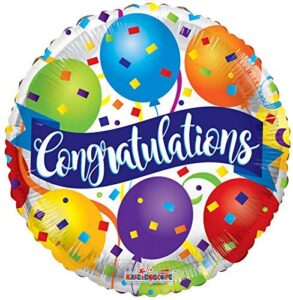 congratulations balloons 18" congratulations helium foil balloons (5 pack)