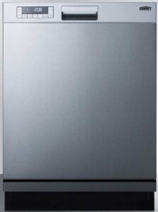 summit dw2435ss 24"" built-in dishwasher with 12 place settings energy star certified in stainless steel