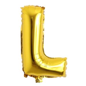 32 inch letter balloons gold alphabet number balloons foil mylar party wedding bachelorette birthday bridal shower graduation anniversary celebration decoration (32 inch l gold)