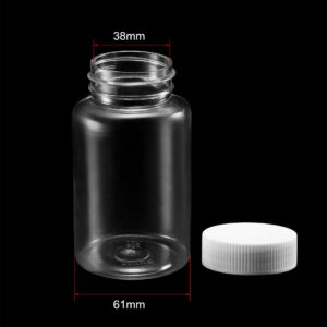 uxcell Plastic Lab Chemical Reagent Bottle 200ml/6.8oz Wide Mouth Sample Sealing Liquid Storage Container 5pcs