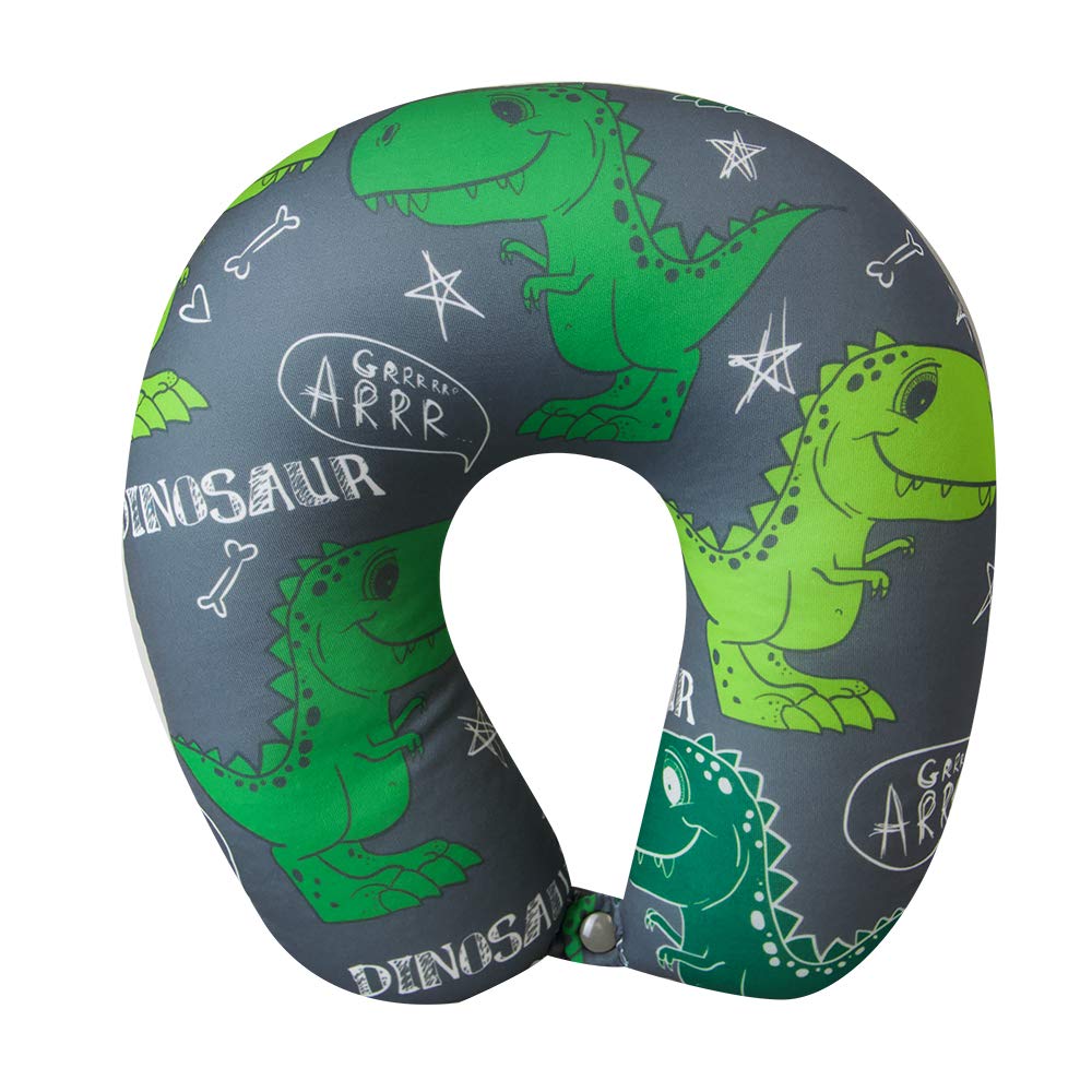 Cloudz Kids Microbead Travel Neck Pillow - Dinosaur