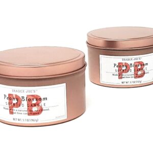 Trader Joe's - Peony Blossom Candle NET WT. 5.7 OZ Each - Set of 2