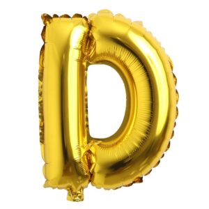 32 inch letter balloons gold alphabet number balloons foil mylar party wedding bachelorette birthday bridal shower graduation anniversary celebration decoration (32 inch d gold)