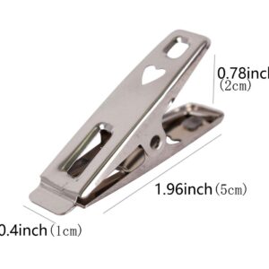 FOMMEN Towel Clips 40 Pack Metal Clothes Pins,Stainless Steel Clothespin Clips for Drying Socks,Hanging Clips,Heavy Duty Clothes Pin,Metal Clips for Craft