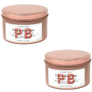 Trader Joe's - Peony Blossom Candle NET WT. 5.7 OZ Each - Set of 2