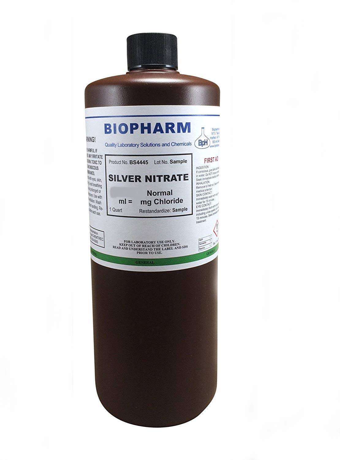 Silver Nitrate 0.0141 Normal Standard Solution 1ml = 0.5mg Chloride for Chloride Assay