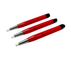 fiberglass scratch brush pen - 3 pack - jewelry, watch, coin cleaning, electronic applications, removing rust and corrosion