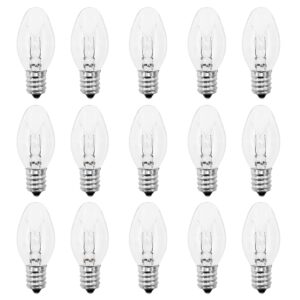 wax warmer bulbs,15 watt e12 base light bulbs for scentsy wax warmer,c7 replacement bulbs for plug in in wax diffuser,warm white-dimmable -himalayan salt lamp bulbs,15 packs