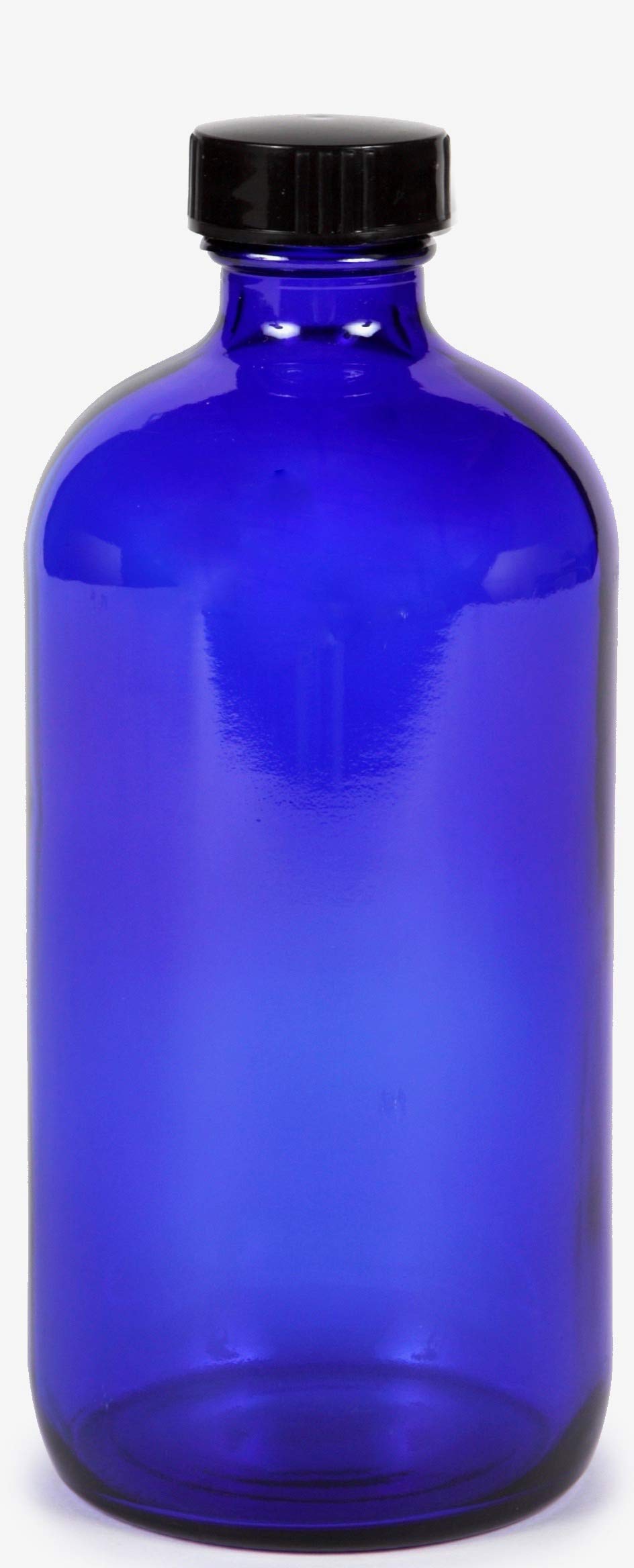 Vivaplex, 2, Large, 16 oz, Empty, Cobalt Blue Glass Spray Bottles with Black Trigger Sprayers and Lids