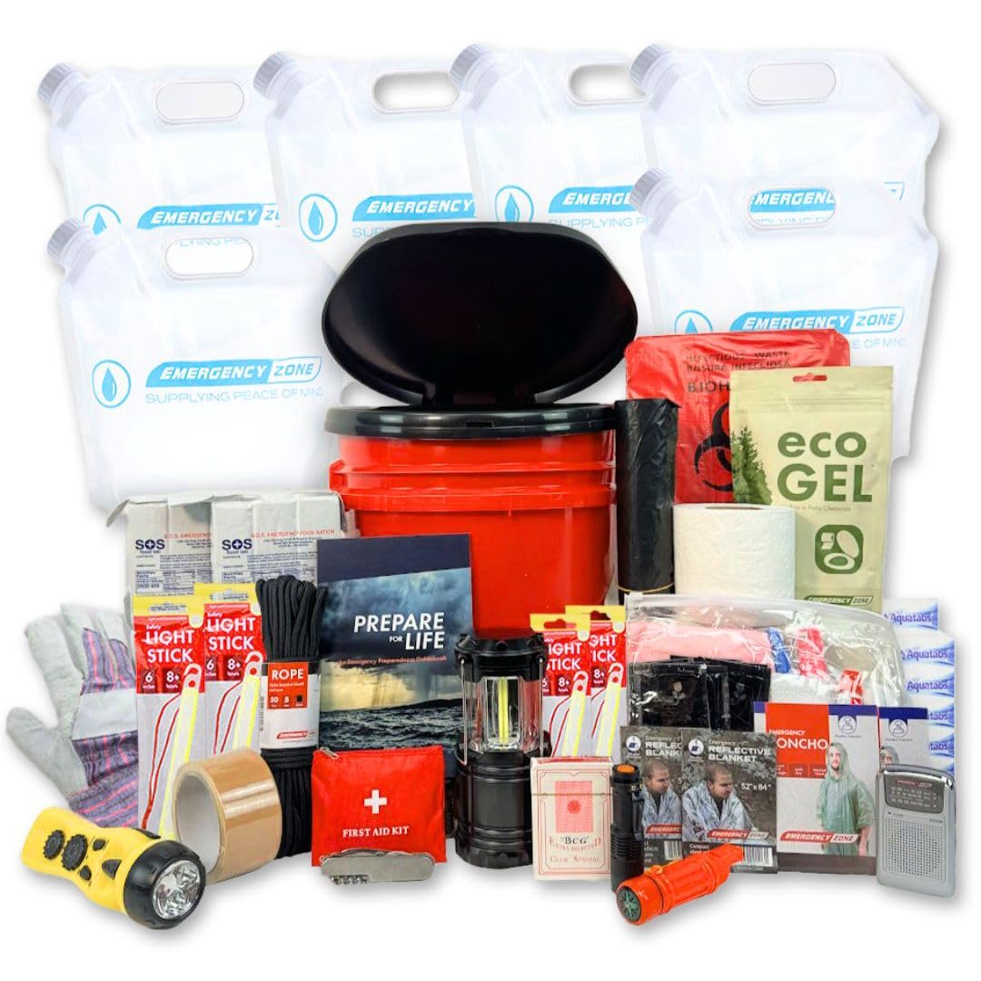 2 Person Hurricane Survival Kit | Disaster Preparedness Kit Packed w/Hurricane Preparedness Items & Hurricane Supplies When You Need It Most