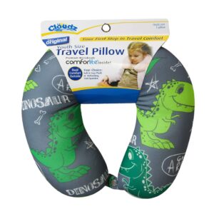 cloudz kids microbead travel neck pillow - dinosaur