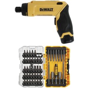 dewalt dw2166 45 piece screwdriving set with tough case and dewalt dcf680n2 8v max gyroscopic screwdriver 2 battery kit