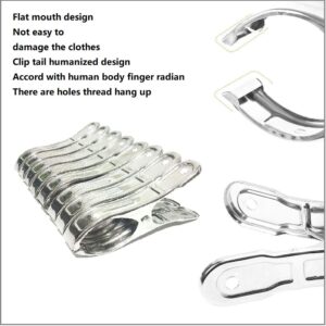 8 Pack Stainless Steel Clothespins, 4.7 Inch Towel Clips for Beach Chairs，Giant Clothes Pins,Metal Clip - Keep Your Towel from Blowing Away, Suitable for Home Use/Beach Chairs on Cruise Ships