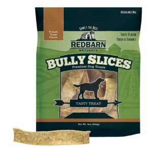 redbarn bully slices for dogs | highly palatable, long-lasting natural dental treats with functional ingredients, 9 oz. (pack of 6) - french toast