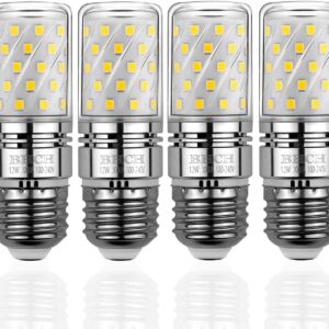 BHCH E26 LED Corn Bulbs 12W,3000K Warm White,1200LM,Edison Screw Bulbs,100W Incandescent Bulbs Equivalent,Pack of 4