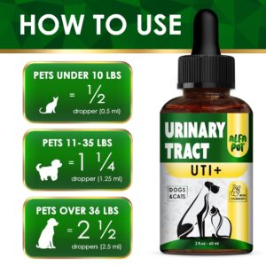 Cat Urinary Tract Infection Treatment • Dog UTI Treatment • Dog & Cat Urinary Supplement • Care for Bladder & Kidney • Herbal Composition • 2 Oz