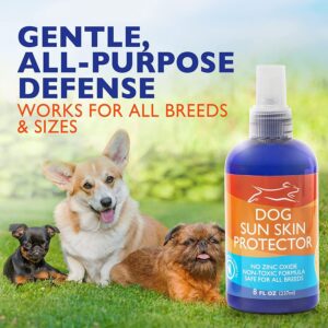 EBPP Dog Sunscreen Sun Skin Protector Spray 8 fl oz - Safe for All Breeds with No Zinc Oxide - Pet Protection and Moisturizer for Skin, Coat, Nose, Ears