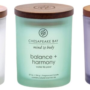 Chesapeake Bay Candle Peace + Tranquility, Balance + Harmony, Serenity + Calm Scented Candle Gift Set, Small Jar (3-Pack), Assorted