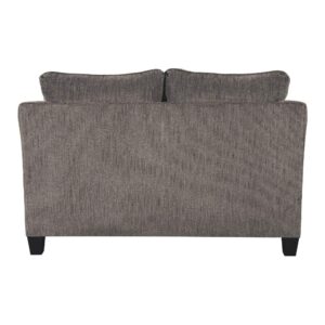 Signature Design by Ashley Nemoli Contemporary Chenille Loveseat with 2 Accent Pillows, Gray