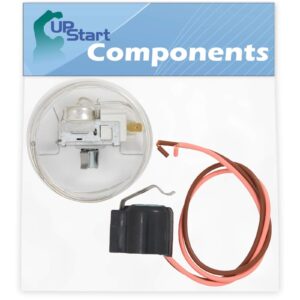 2198202 cold control thermostat & w10225581 defrost thermostat replacement for whirlpool ed5lhextd00 refrigerator - compatible with wp2198202 & w10225581