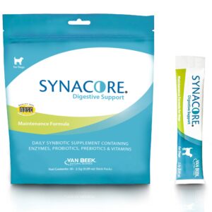 van beek natural science synacore canine - all natural formula to provide immune support for dogs & help maintain digestive health - probiotics and vitamins for dogs - pet products - (30 count)