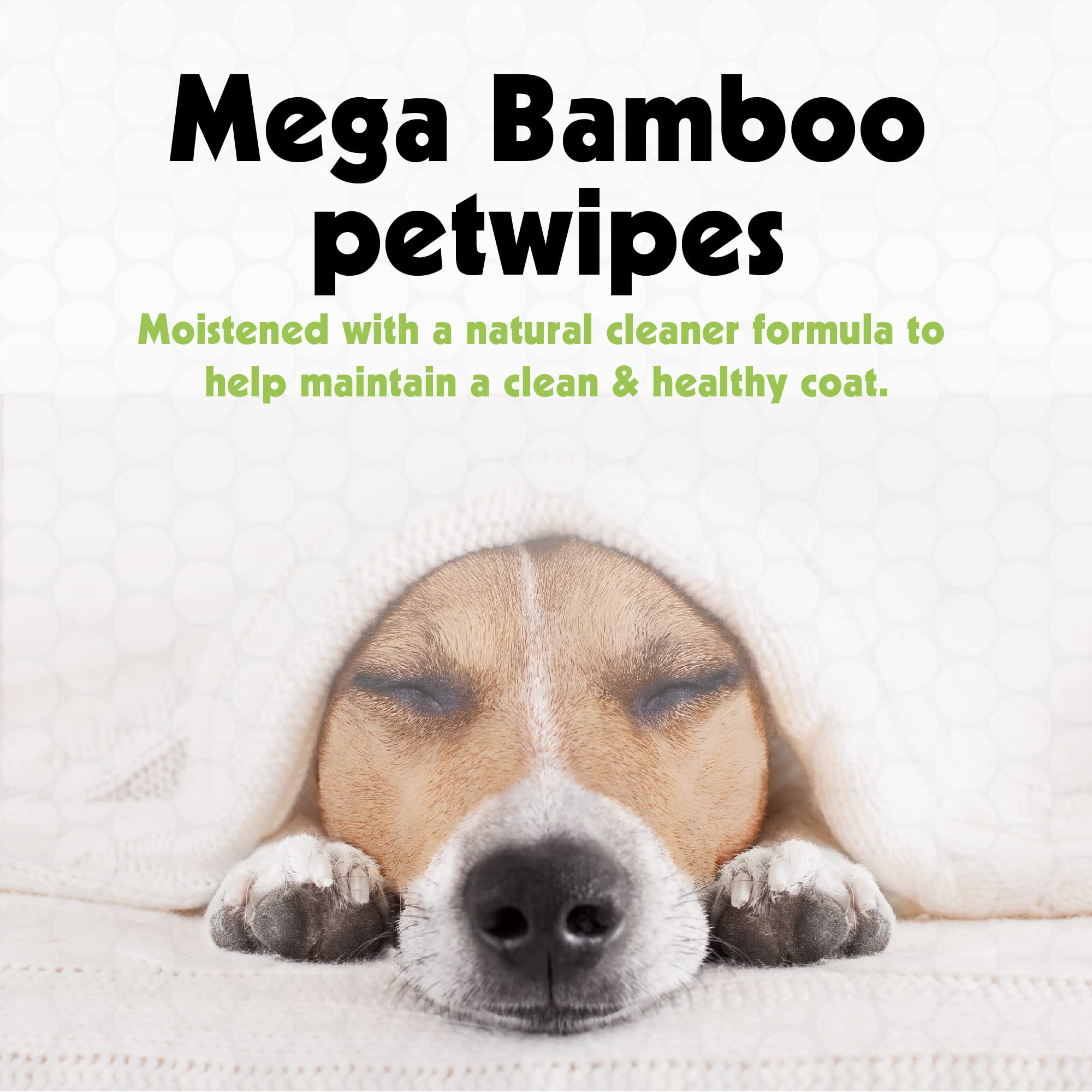 Petkin Mega PetWipes, 200 Wipes - Bamboo Pet Wipes for Dogs and Cats - for Face, Paws, Ears, Body and Eye Area - Super Convenient Dog Cleaning Wipes, Ideal for Home or Travel - Easy to Use