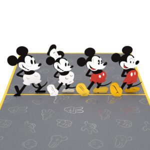 lovepop disney's mickey through the years pop up card, disney card, birthday card, mickey mouse card, greeting card, 3d card, birthday card for kids