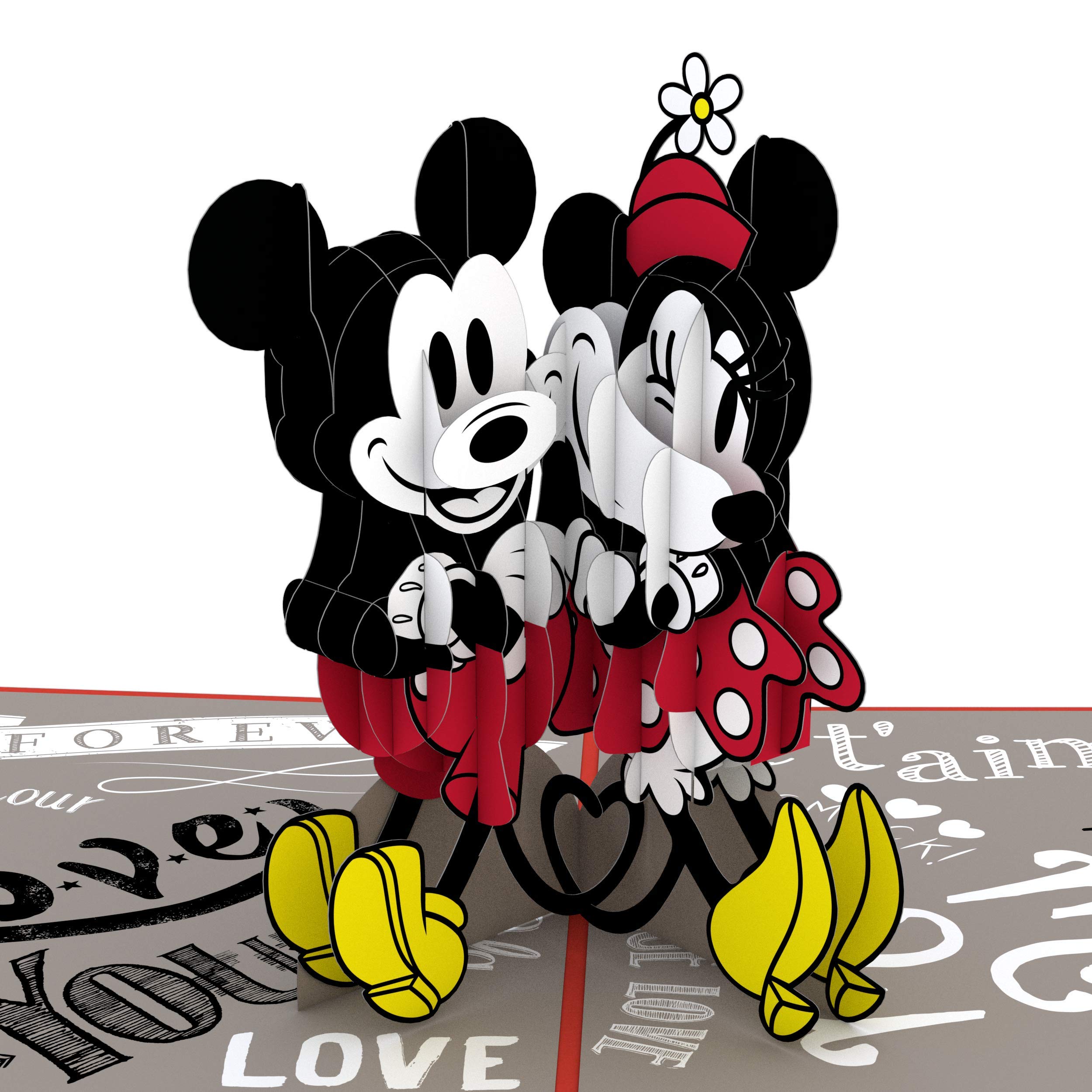 Lovepop Disney Mickey & Minnie In Love Pop Up Card - 3D Valentines Day Card Pop Up Valentines Day Card, Couples Card, Pop Up Greeting Card, Disney Birthday Card