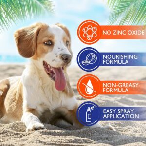 EBPP Dog Sunscreen Sun Skin Protector Spray 8 fl oz - Safe for All Breeds with No Zinc Oxide - Pet Protection and Moisturizer for Skin, Coat, Nose, Ears