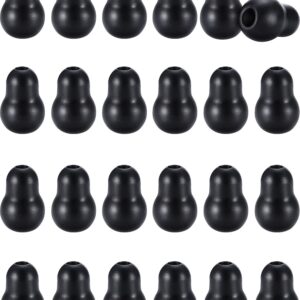 Replacement Stethoscope Ear Tips Earpieces Universal Soft Silicone Ear Plugs Earbuds Snap Tight Soft Sealing Ear Tips (Black, 24 Pieces)