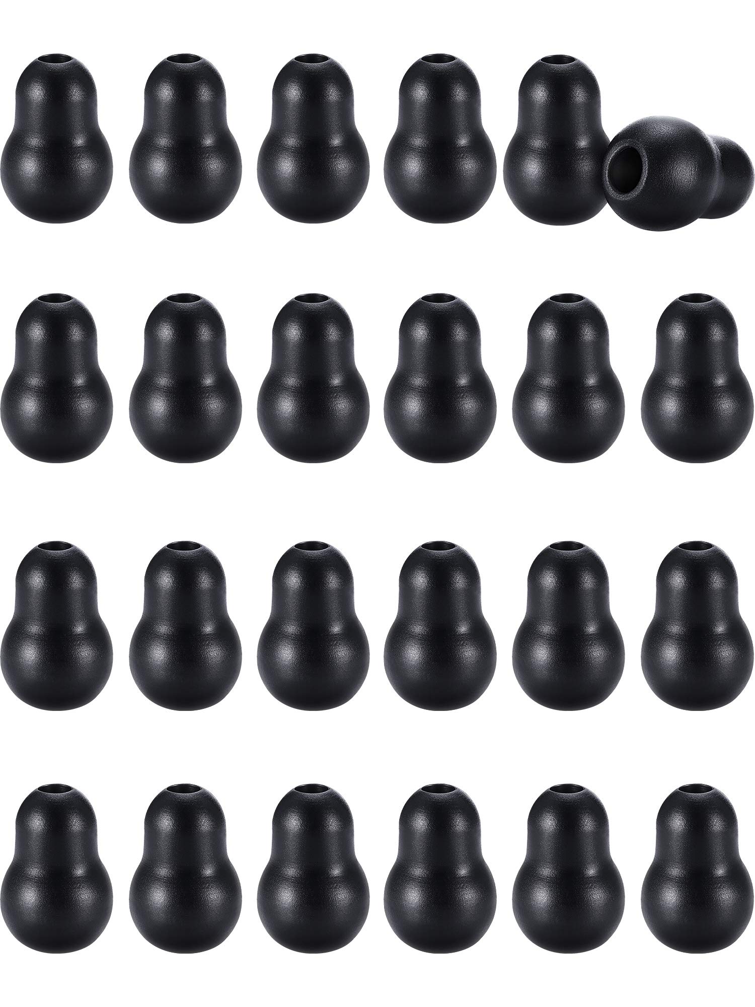 Replacement Stethoscope Ear Tips Earpieces Universal Soft Silicone Ear Plugs Earbuds Snap Tight Soft Sealing Ear Tips (Black, 24 Pieces)