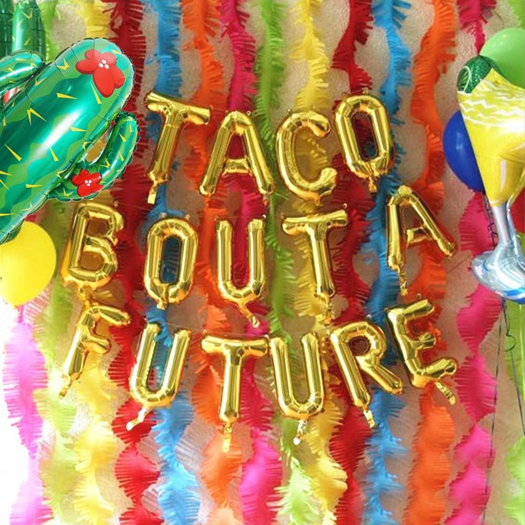 JeVenis Taco Bout a Future Balloons Taco Bout a Future Banner Mexican Graduation Party Decoration Fiesta Bachelorette Decor Mexican Bachelorette Decor