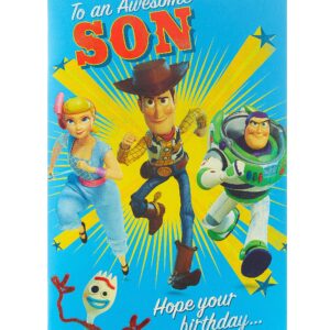 Son Birthday Card - Birthday Card for Son - Kids Birthday Card - Toy Story 4 Card - Disney Birthday Card - Giftcard for Kids - Toy Story Birthday Gifts