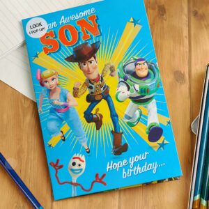 Son Birthday Card - Birthday Card for Son - Kids Birthday Card - Toy Story 4 Card - Disney Birthday Card - Giftcard for Kids - Toy Story Birthday Gifts