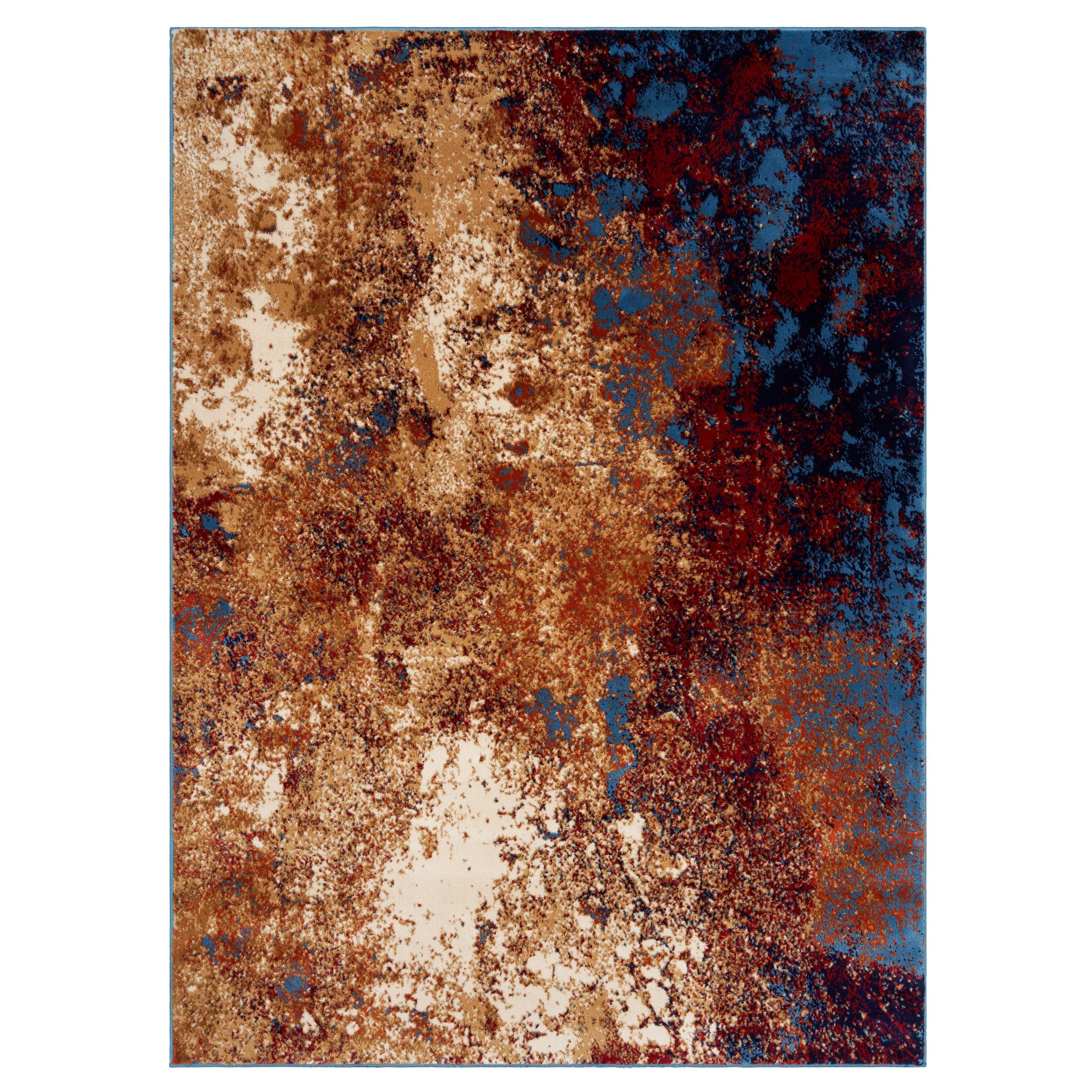 LUXE WEAVERS Modern Splatter Abstract Area Rug, Blue 8x10