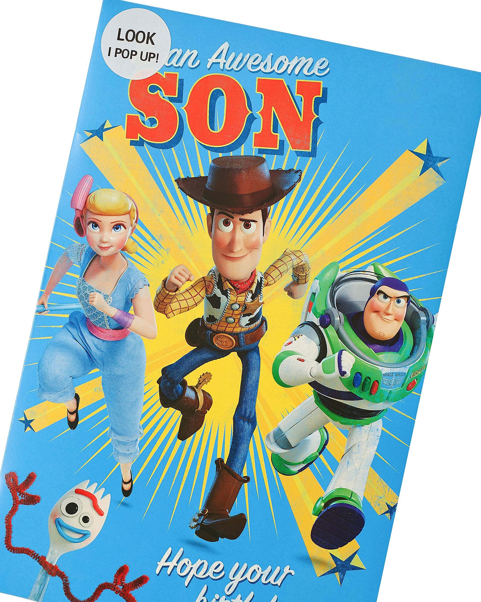 Son Birthday Card - Birthday Card for Son - Kids Birthday Card - Toy Story 4 Card - Disney Birthday Card - Giftcard for Kids - Toy Story Birthday Gifts