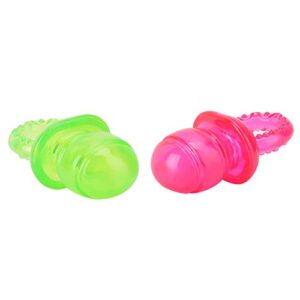 HEEPDD 2Pcs Dog Pacifier Chew Toys, Pet Puppy Molar Chewing Training Toys Bite Resistant Rubber Clean Teeth Tools for Pet Puppy Dogs Cats (Red Green)