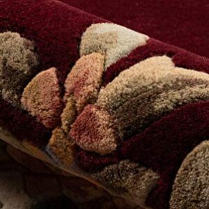 Momeni Harmony India Wool Hand Tufted Traditional Burgundy Area Rug 3'6"" X 5'6""" (HARM2HAI-7BUR3656)