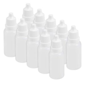 uxcell plastic dropper bottle, 15ml/0.5oz small mouth drop bottles empty squeezable eye liquid dropper bottle 10pcs