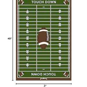 Furnish my Place 700 Corner Football Play Area Rug for Kids Playroom, Bathroom & Kindergarten Classroom, Corner Football Field Ground, Green (3'3"x8')